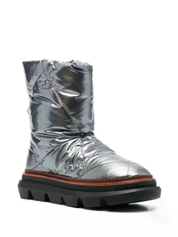 Tory Burch Metallic Quilted Ankle Boots