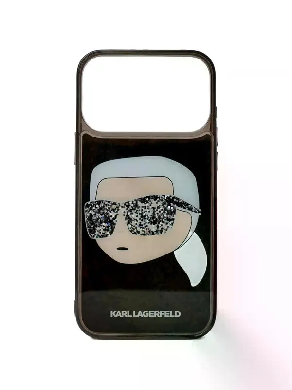 Karl Lagerfeld Glitter Iphone 17 Phone Case - Brown