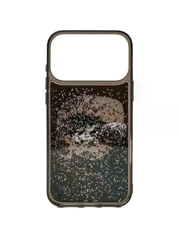 Karl Lagerfeld Glitter Graphic Iphone 17 Pro Case - Black
