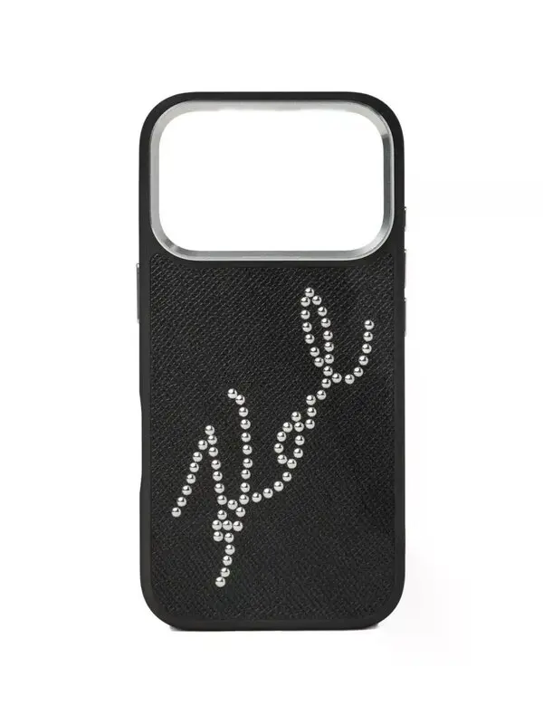 Karl Lagerfeld Signature Iphone 17 Pro Case - Black