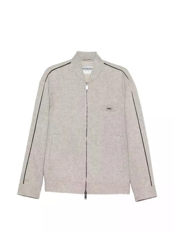 Iceberg Logo Plaque Side Stripe Jacket