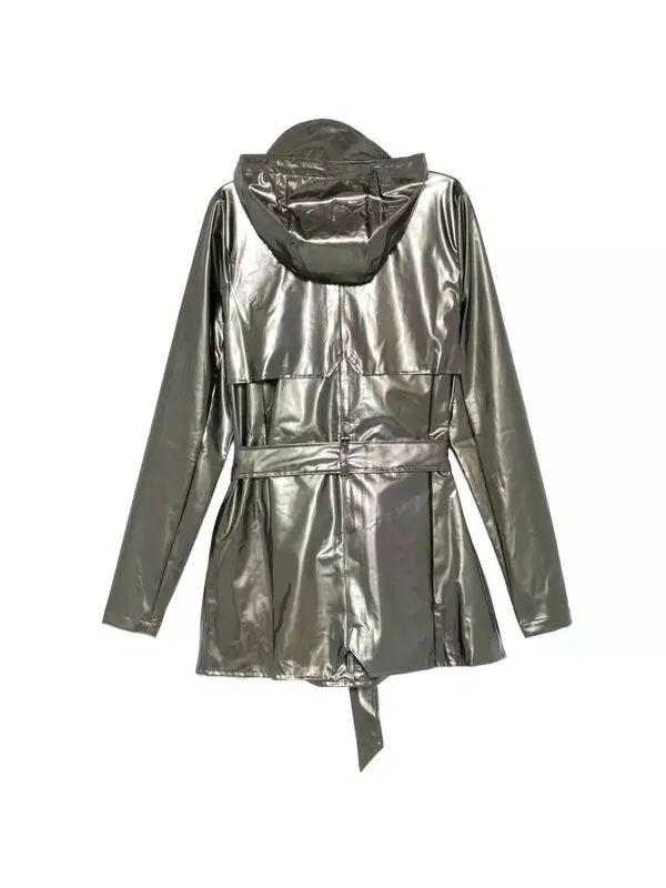 Rains Curve Belted Hooded Jacket