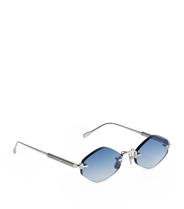SATO Titanium Terebellum V Rimless Sunglasses - Blue