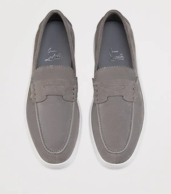 CHRISTIAN LOUBOUTIN Harold I Suede Loafers - Grey