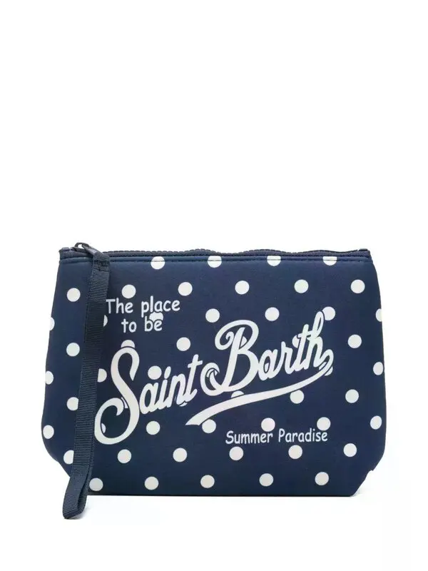 MC2 SAINT BARTH Aline Polka-dot Pouch - Blue