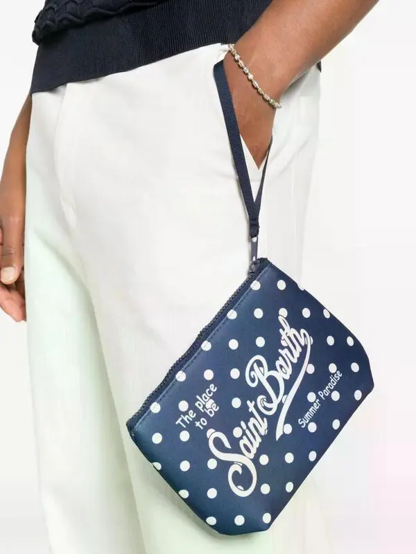 MC2 SAINT BARTH Aline Polka-dot Pouch - Blue