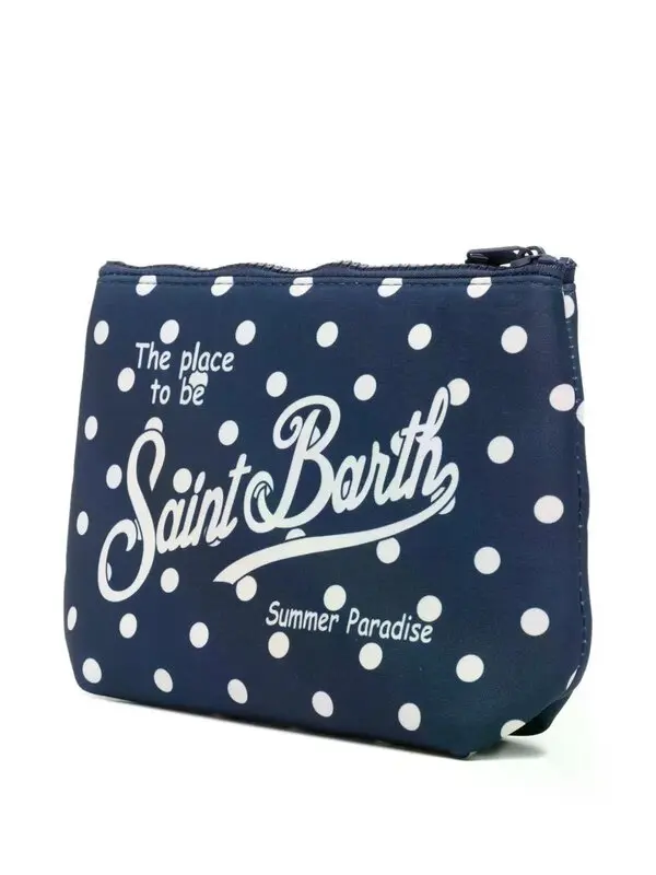MC2 SAINT BARTH Aline Polka-dot Pouch - Blue