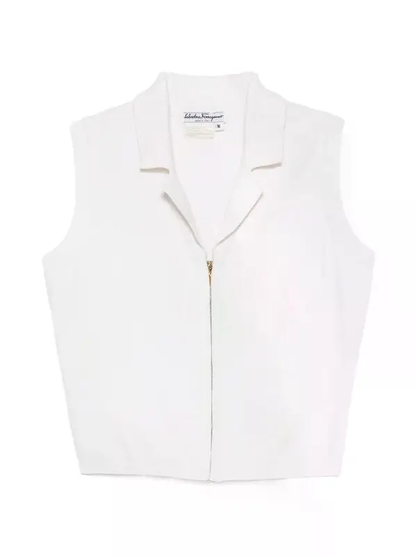 FERRAGAMO Sleeveless Zip-up Top And Shorts Set - Neutrals