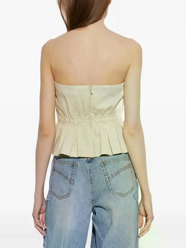 GESTUZ Riava Pleated Strapless Top