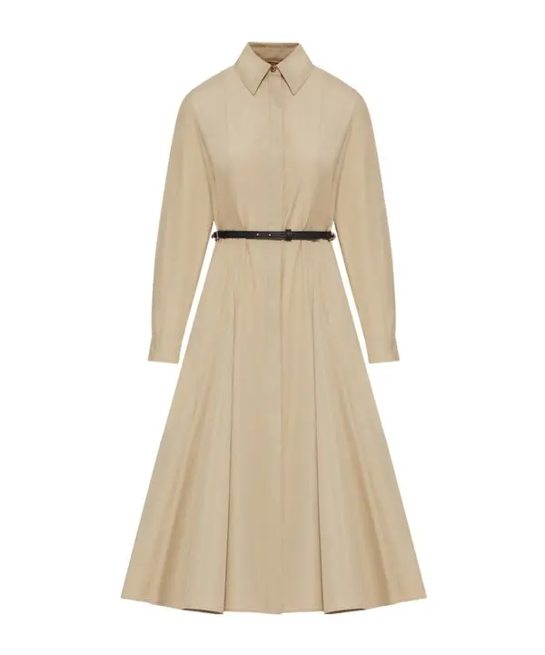 Max Mara Mstaffetto Belted Midi Dress - Beige