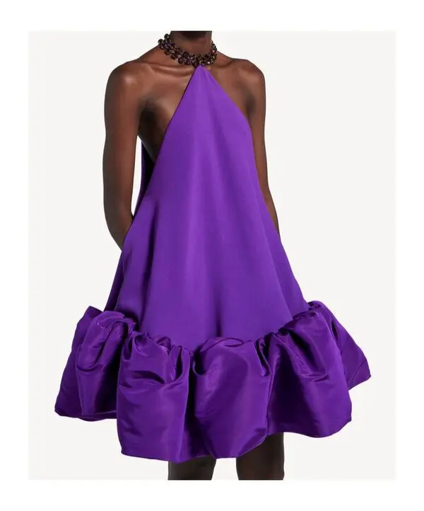 Balenciaga Halterneck Balloon Mini Dress