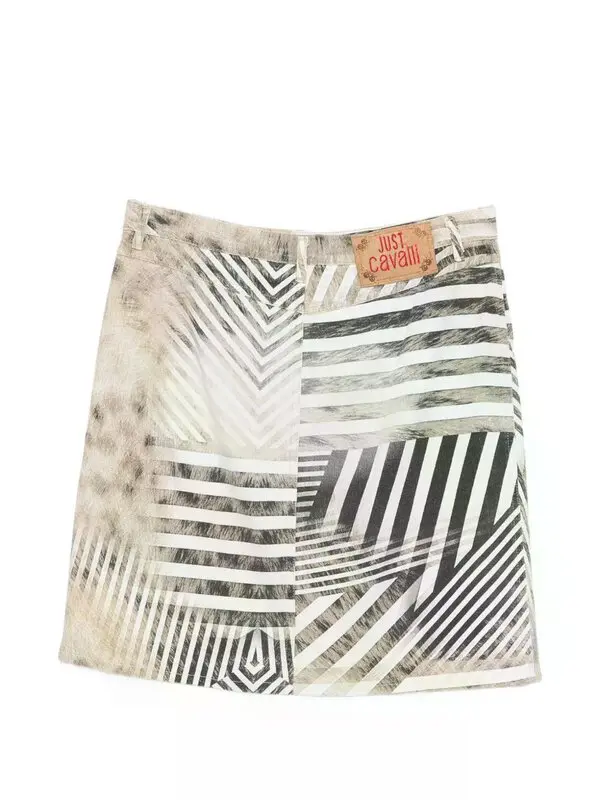 Roberto Cavalli 2000s Graphic-print Mini Skirt