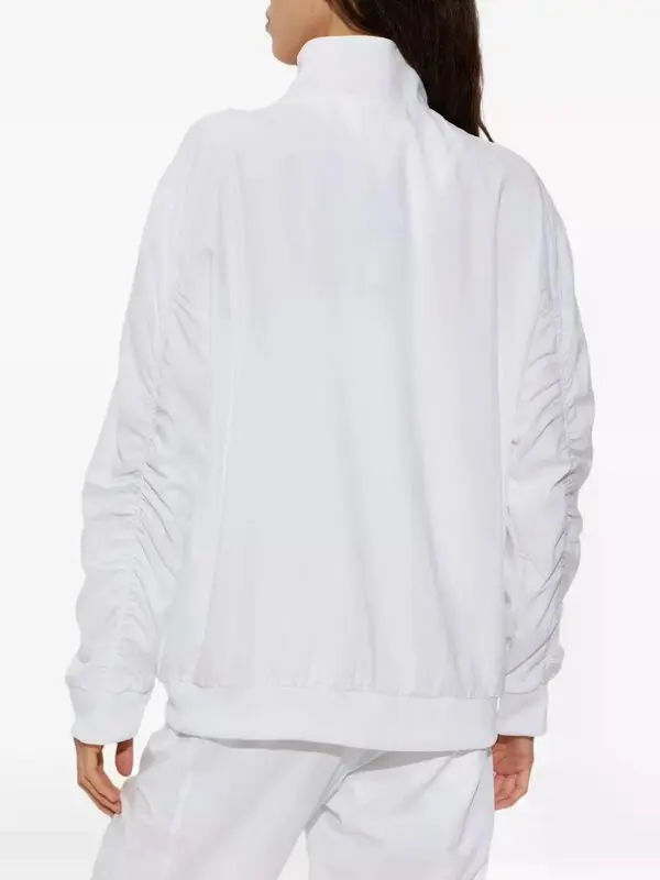 Adidas Logo-print Ruched Sleeve Track Jacket