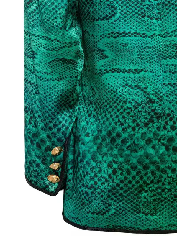 A.N.G.E.L.O. VINTAGE CULT 1980s Snakeskin-print Double-breasted Blazer