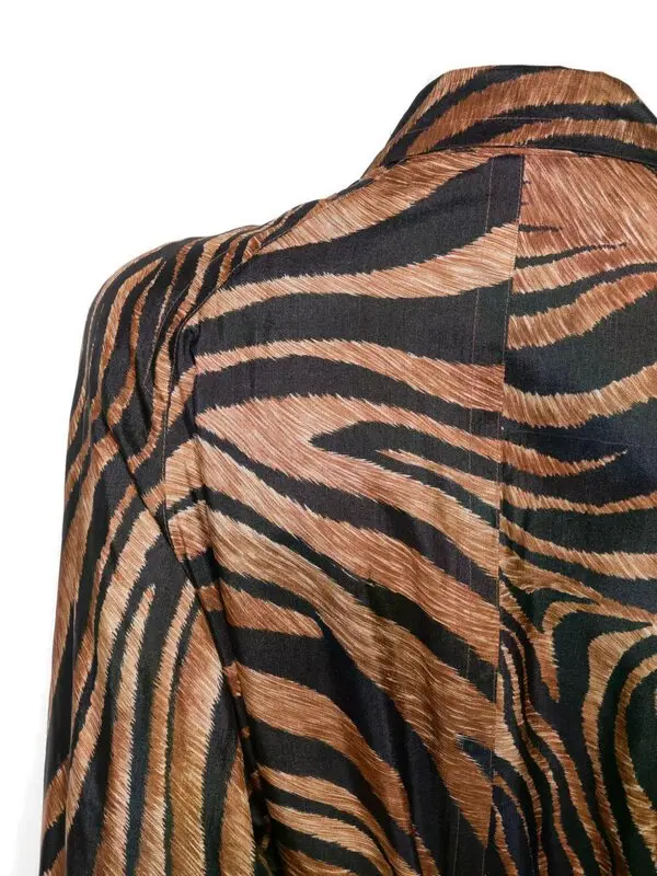 A.N.G.E.L.O. VINTAGE CULT 1980s Zebra-print Belted Midi Dress