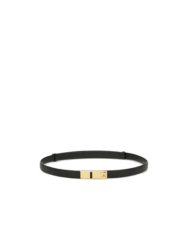 FERRAGAMO Rectangular Buckle Belt - Black