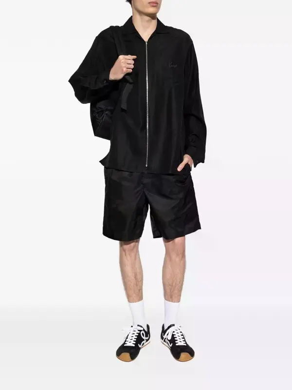 Kenzo Zip-up Logo-embroidered Shirt