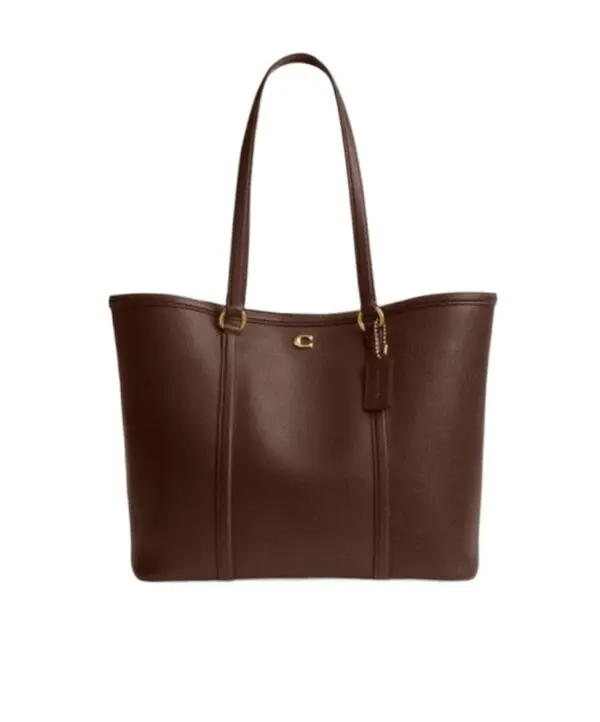 COACH Metal Logo Tote Bag - Maple Brown
