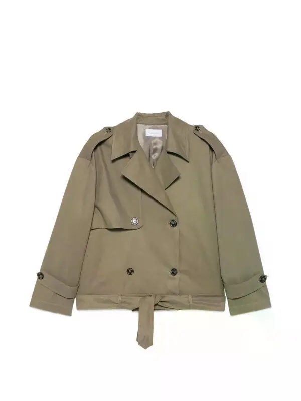 THE NINA STUDIO Double-breasted Belted Jacket