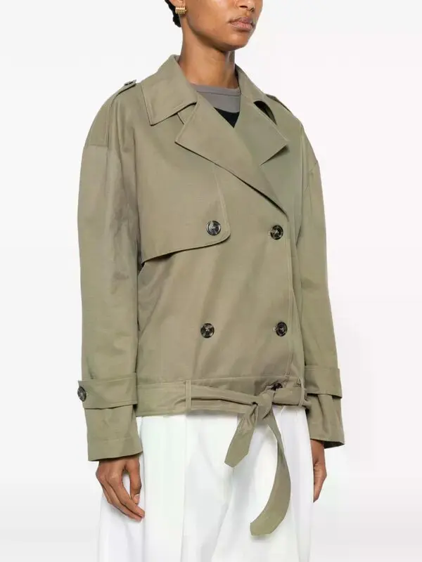 THE NINA STUDIO Double-breasted Belted Jacket