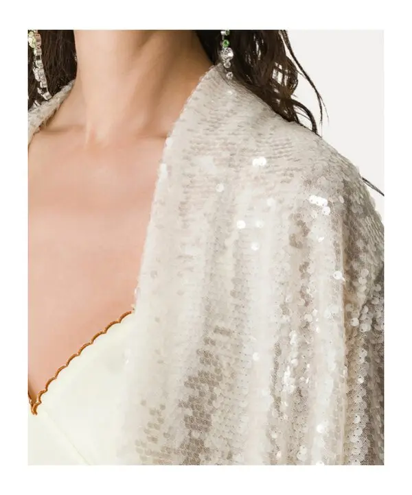 FORTE_FORTE Sequin Embellished Coat