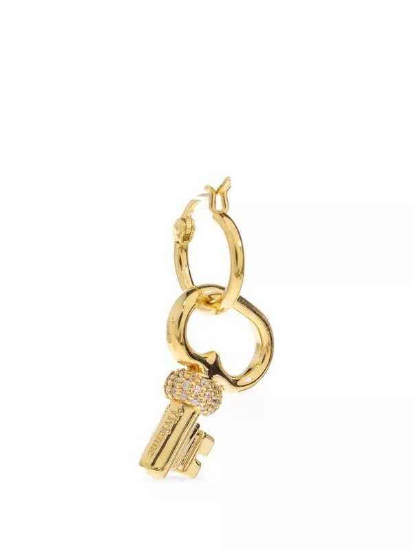 VIVIENNE WESTWOOD Baya Asymmetric Orb And Key Charm Hoop Earrings