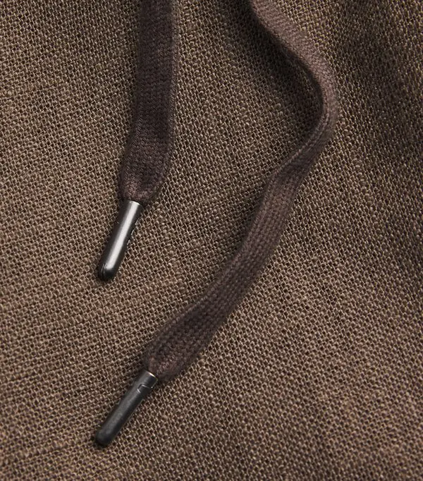 Paige Tiano Chinos Relaxed Linen-viscose Blend With Drawstring Waist - Brown