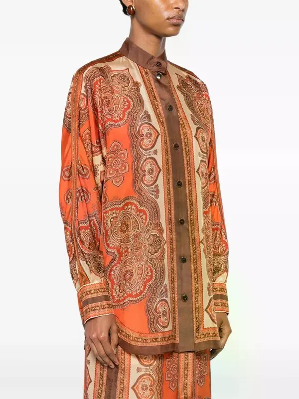 Zimmermann Mahon Paisley-print Silk Shirt