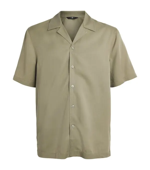 7 For All Mankind Notched-collar Short-sleeve Shirt