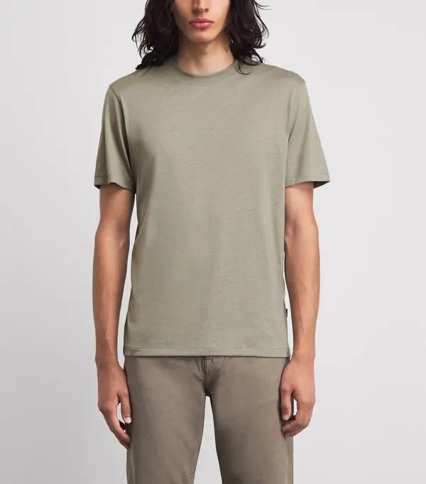 7 For All Mankind Crew-neck T-shirt - Green