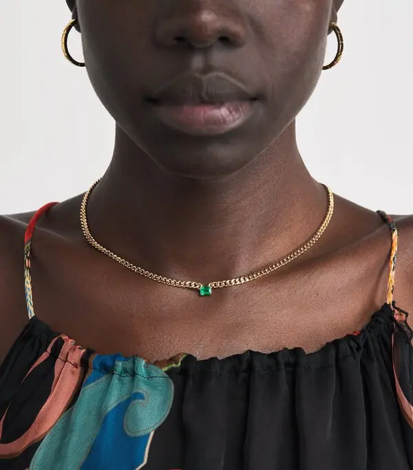 ANITA KO 18k Yellow And Emerald Choker