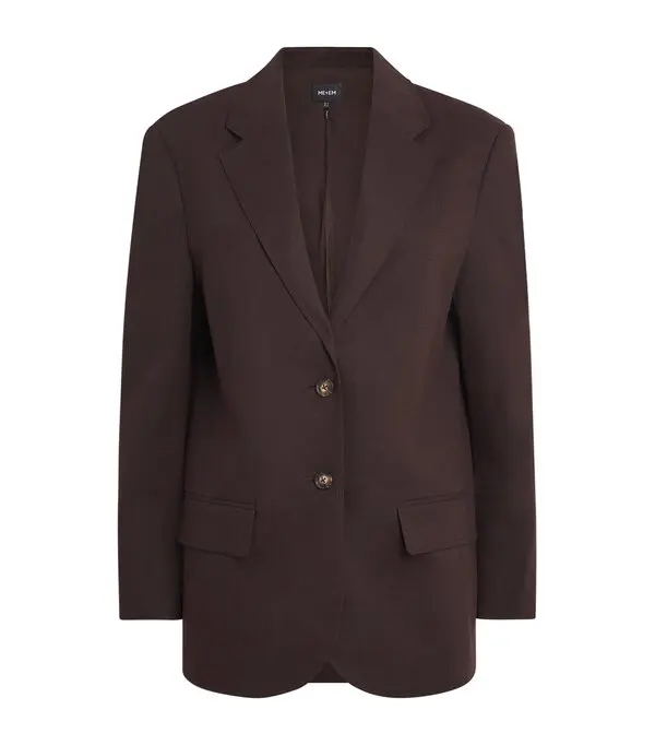 ME+EM Linen-blend Icon Blazer - Brown