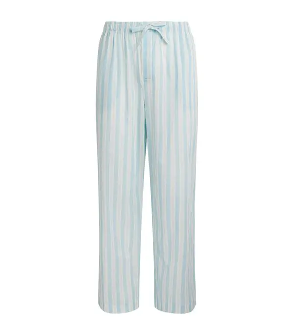 Derek Rose Cotton Amalfi Lounge Trousers - Blue