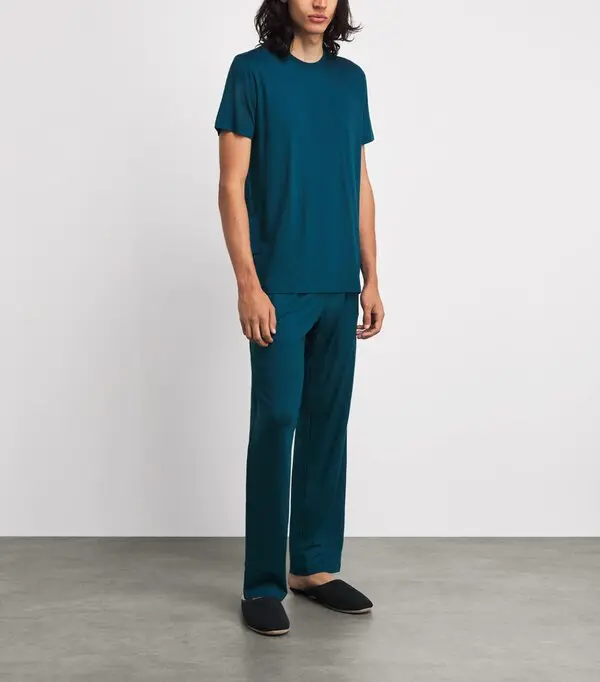 Derek Rose Basel Lounge T-shirt - Blue