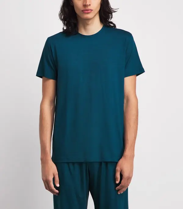 Derek Rose Basel Lounge T-shirt - Blue