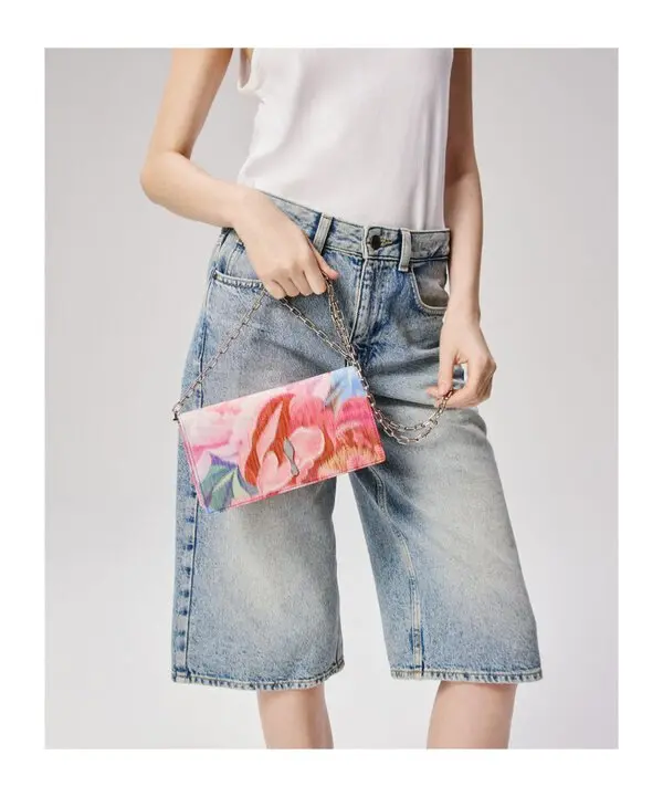 CHRISTIAN LOUBOUTIN Bettina Clutch Bag With Floral Pattern - Multicolor