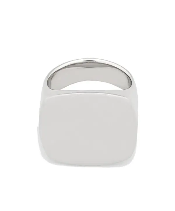 Tom Wood Stamp Logo Ring - White