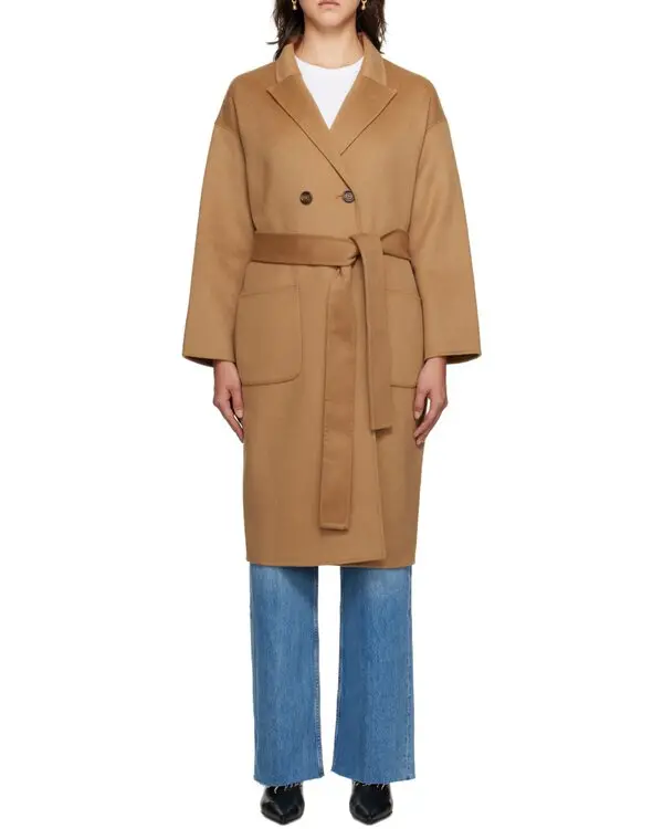 ANINE BING Dylan Belted Double-breasted Coat