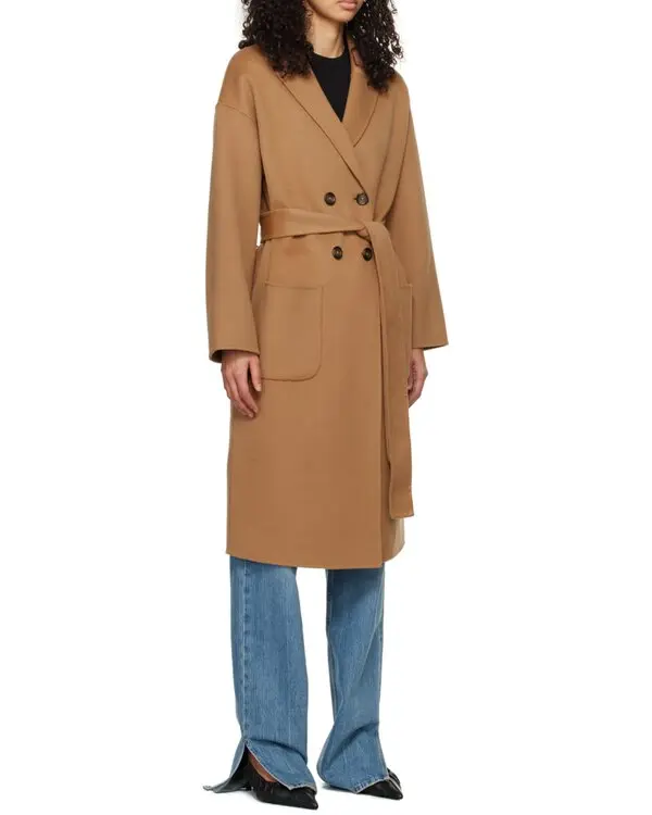 ANINE BING Dylan Belted Double-breasted Coat
