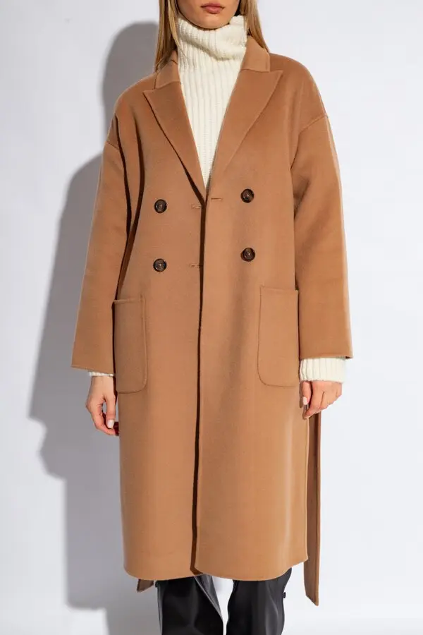 ANINE BING Dylan Belted Double-breasted Coat