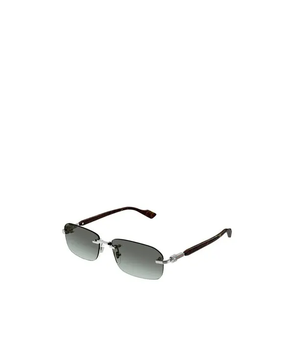 Gucci Rectangular Rimless Sunglasses