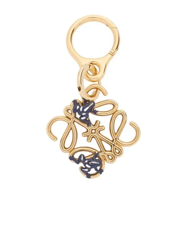 Loewe Gold-plated Brass Frog Letter Recombination Pendant - Gold/blue