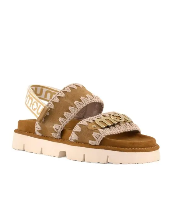 Mou Bio Logo Strap Platform Sandals