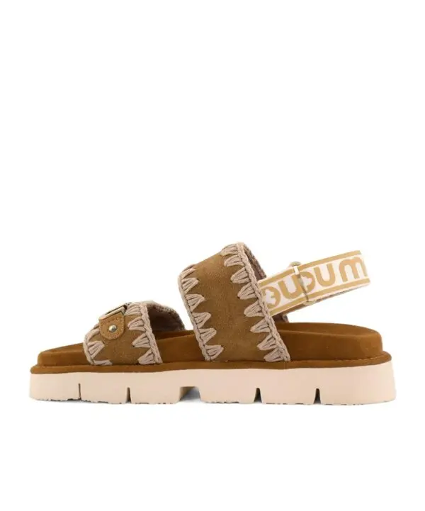 Mou Bio Logo Strap Platform Sandals