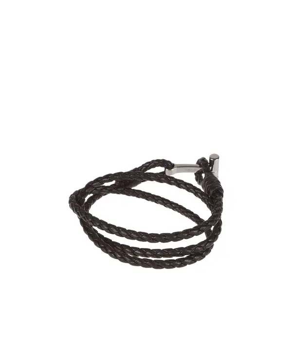 TOM FORD Braided Leather T-toggle Bracelet