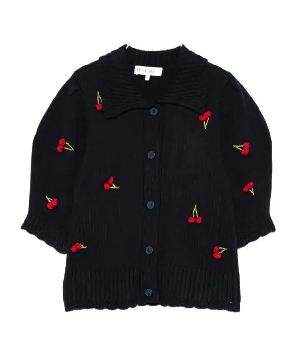 Stine Goya Collared Short-sleeved Knit Sweater