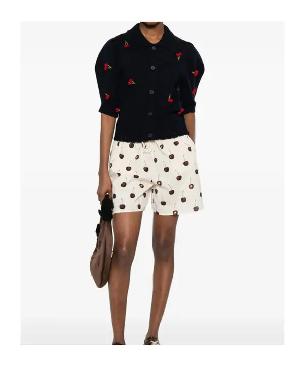 Stine Goya Collared Short-sleeved Knit Sweater