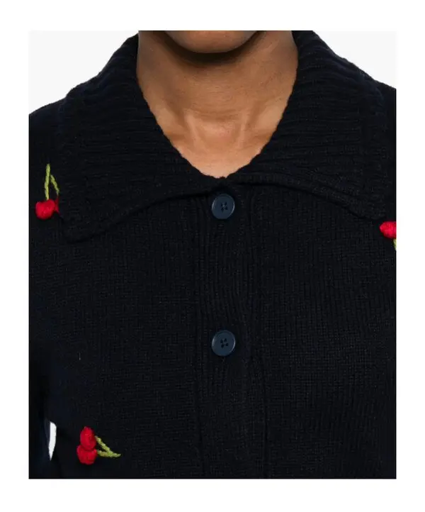 Stine Goya Collared Short-sleeved Knit Sweater