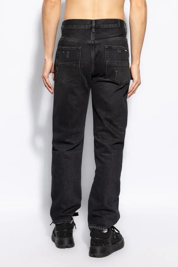 Amiri Distressed Straight-leg Jeans