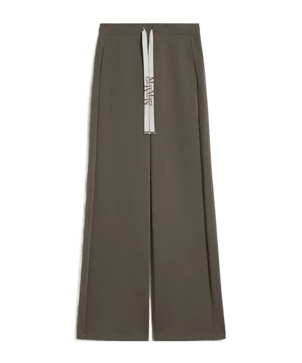 Max Mara Bali Wide Leg Drawstring Pants - Khaki
